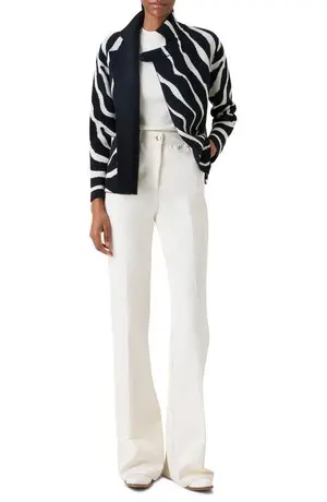 Akris Zebra Stripe Reversible Cashmere Jacket