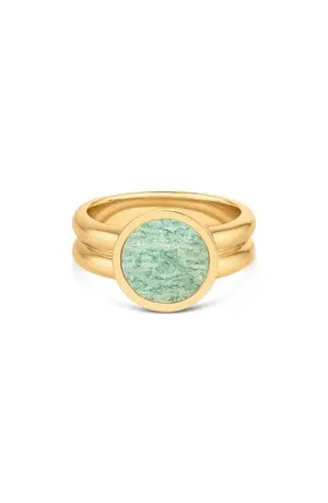 THATCH Svea" And Gold-plated Ring - Amazonite
