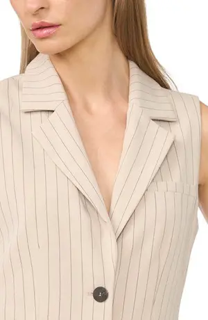 Halogen Tailored Pinstriped Vest