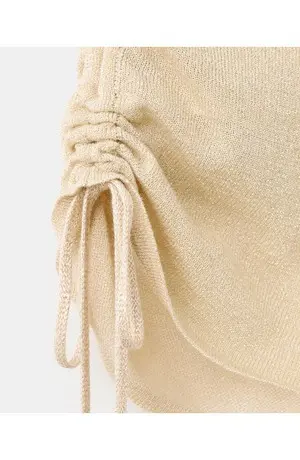 Mango Asymmetric Metallic Sleeveless Top
