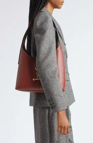 Strathberry Kite Leather Hobo Bag - Walnut