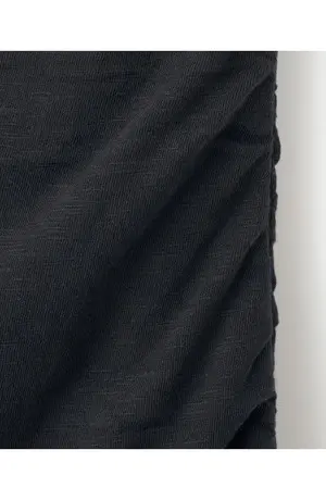 Mango Ruched Cotton Strapless Dress