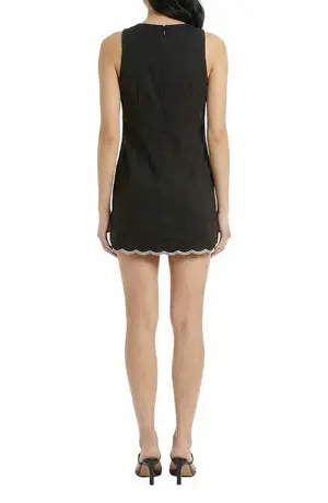THE GOOD JOURNEY Embroidered Sleeveless Cotton Minidress