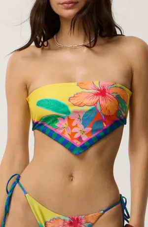 Rip Curl Bliss Scarf Bandeau Bikini Top - Yellow