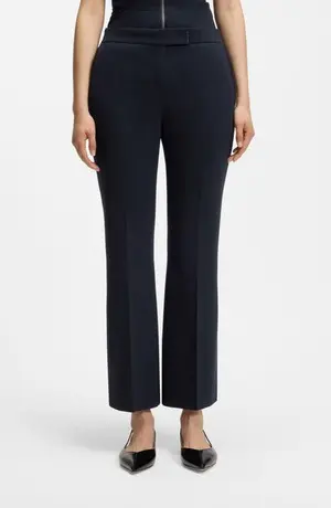 BOSS Talia Flared Crop Ponte Pants - Sky Captain