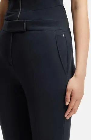 BOSS Talia Flared Crop Ponte Pants