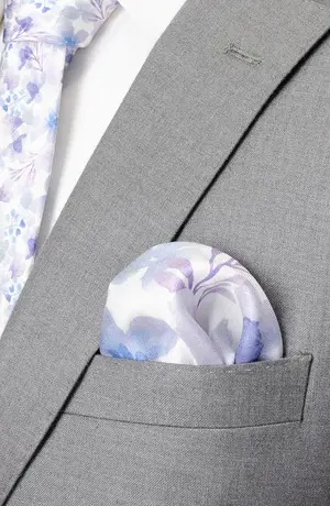 CUFFLINKS, INC. Silk Floral Print Neck Tie And Pocket Square Set
