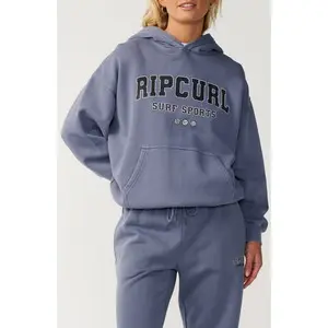 Rip Curl Varsity Sports Hoodie Blue Grey
