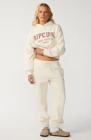 Rip Curl Varsity Sports Hoodie - Bone