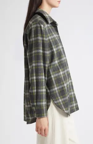 Johnstons Of Elgin Clanlass Plaid Overshirt