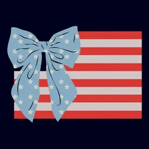 LOST GODS Bow Bars And Stars Graphic T-shirt