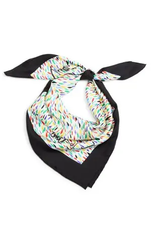Valentino Garavani Colorful Print Silk Square Scarf