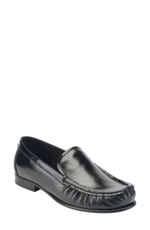 Marc Fisher Suede Moc Toe Loafers - Black
