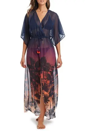 BLEU BY ROD BEATTIE Topical Print Cover-up Dress - Multi
