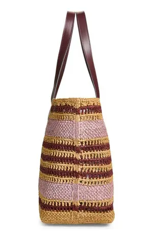 ANYA HINDMARCH Striped Raffia East/west Tote