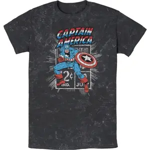 MARVEL Captain Comic Stamp Graphic T-shirt - Black