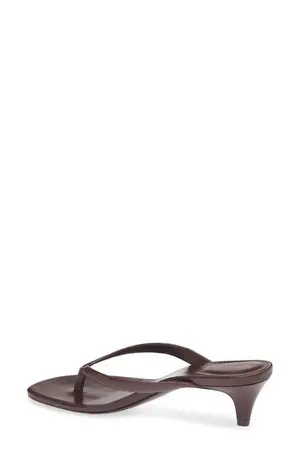 REFORMATION Amelia Leather Heeled Thong Sandal