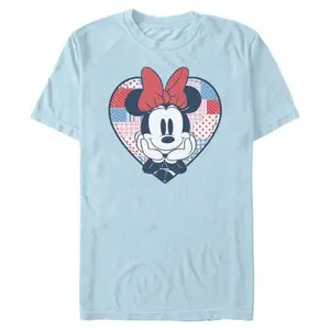 MINNIE MOUSE Cute Patchwork Heart Graphic T-shirt