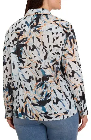 NIC+ZOE Garden Shade Crinkle Shirt