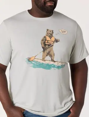 Lucky Brand Big & Tall Sup Bear T-shirt