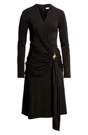 FERRAGAMO Long Sleeve Wrap Dress