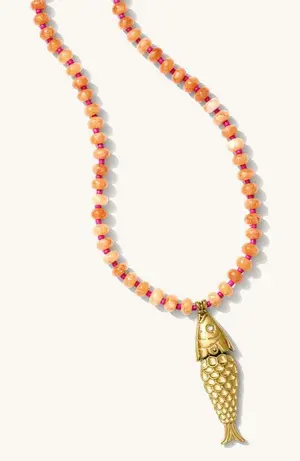 BEADS BY TARA Pez Necklace - Gold