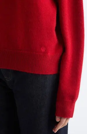 Loulou De Saison Malo Cashmere Cardigan - Red Melange
