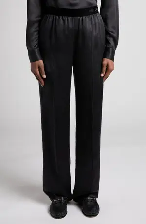 TOM FORD Silk Satin Pajama Pants - Black