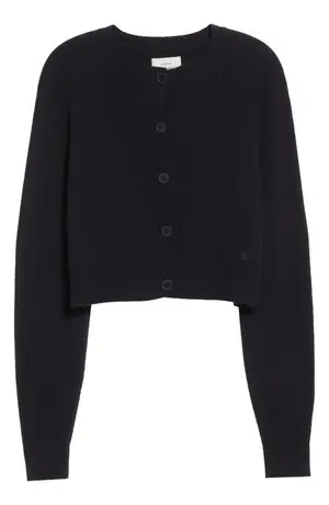 Loulou De Saison Heike Crop Cardigan Black