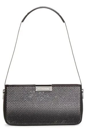 Alexander Wang Siren Pochette Studded Satin Shoulder Bag