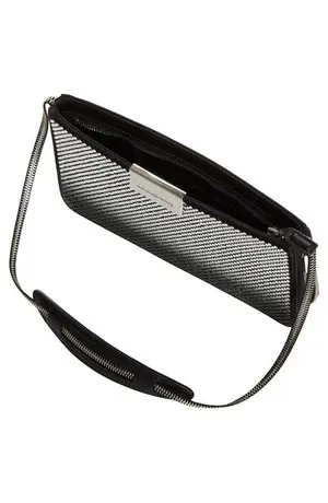 Alexander Wang Siren Pochette Studded Satin Shoulder Bag
