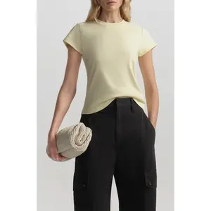 A.L.C. Harper T-shirt Classic Cotton - Light Canary