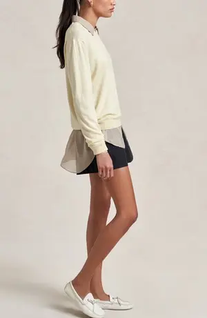 LA LIGNE Ben V Neck Sweater - Butter