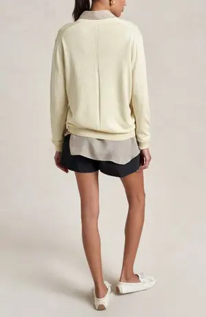 LA LIGNE Ben V Neck Sweater - Butter