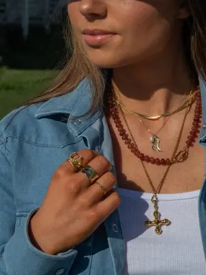 BEADS BY TARA Salt And Saddle Necklace