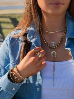 BEADS BY TARA Salt And Saddle Necklace