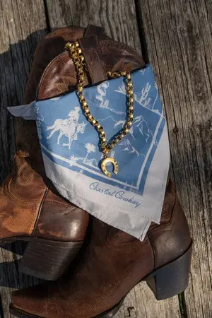 BEADS BY TARA Salt & Saddle Charm Necklace With Pearl And Cz