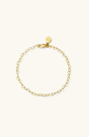 BEADS BY TARA 14k Fill Heart Link Bracelet - Gold