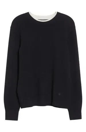 Loulou De Saison Otis Cashmere Sweater - Black/ivory