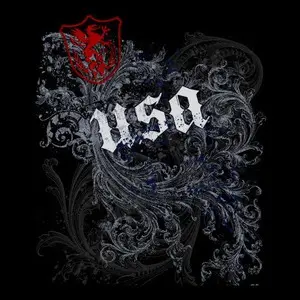 LOST GODS Usa Goth Floral Short Sleeve Graphic T-shirt