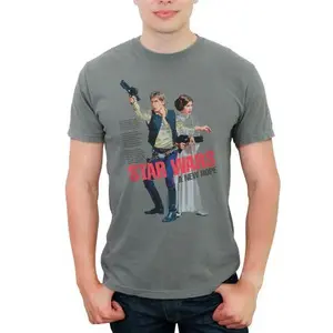 STAR WARS Han Solo And Leia Attack Pose Graphic T-shirt