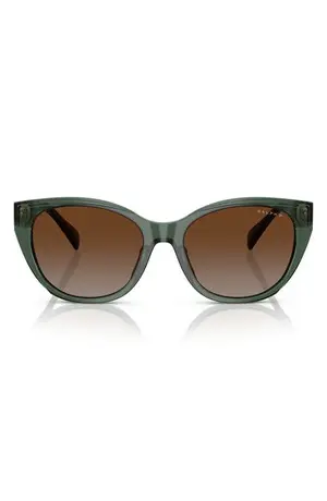 Ralph Lauren 56mm Square Gradient Polarized Sunglasses - Transparent Green/brown