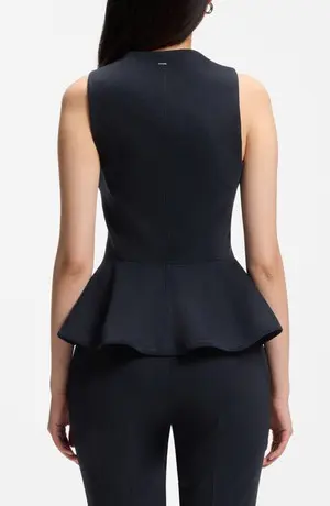 BOSS Julorna Zip Front Peplum Top