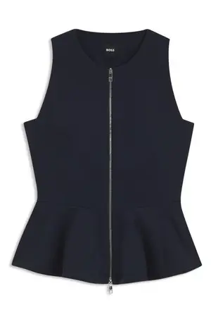 BOSS Julorna Zip Front Peplum Top