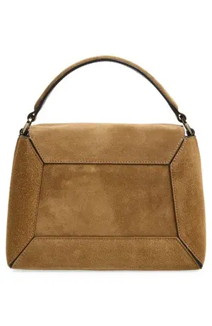 Strathberry Mosaic Suede Top Handle Bag - Toffee/espresso