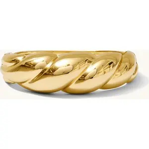 BEADS BY TARA Twisted -plated Brass Bangle - Gold