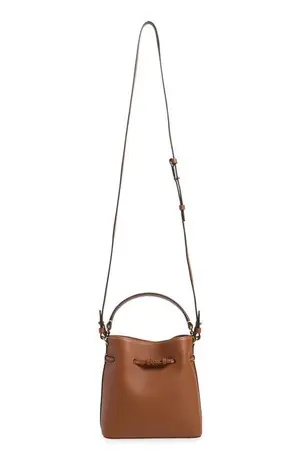 Strathberry Mini Corda Leather Bucket Bag - Chestnut