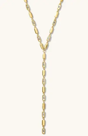 BEADS BY TARA Nellie Lariat Necklace - Gold