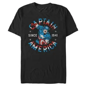 MARVEL Captain Since 1941 Short Sleeve Graphic T-shirt - Black
