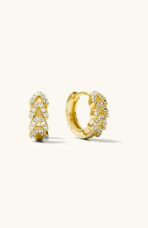 BEADS BY TARA Daphne Leaf Hoops - Gold